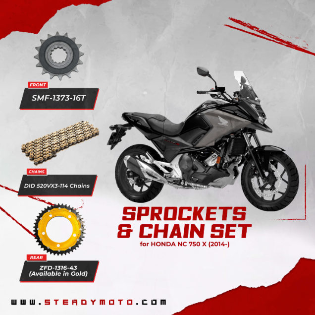 ZF Sprockets & DID Chain Set for HONDA NC 750 X (2014-) – SteadyMoto